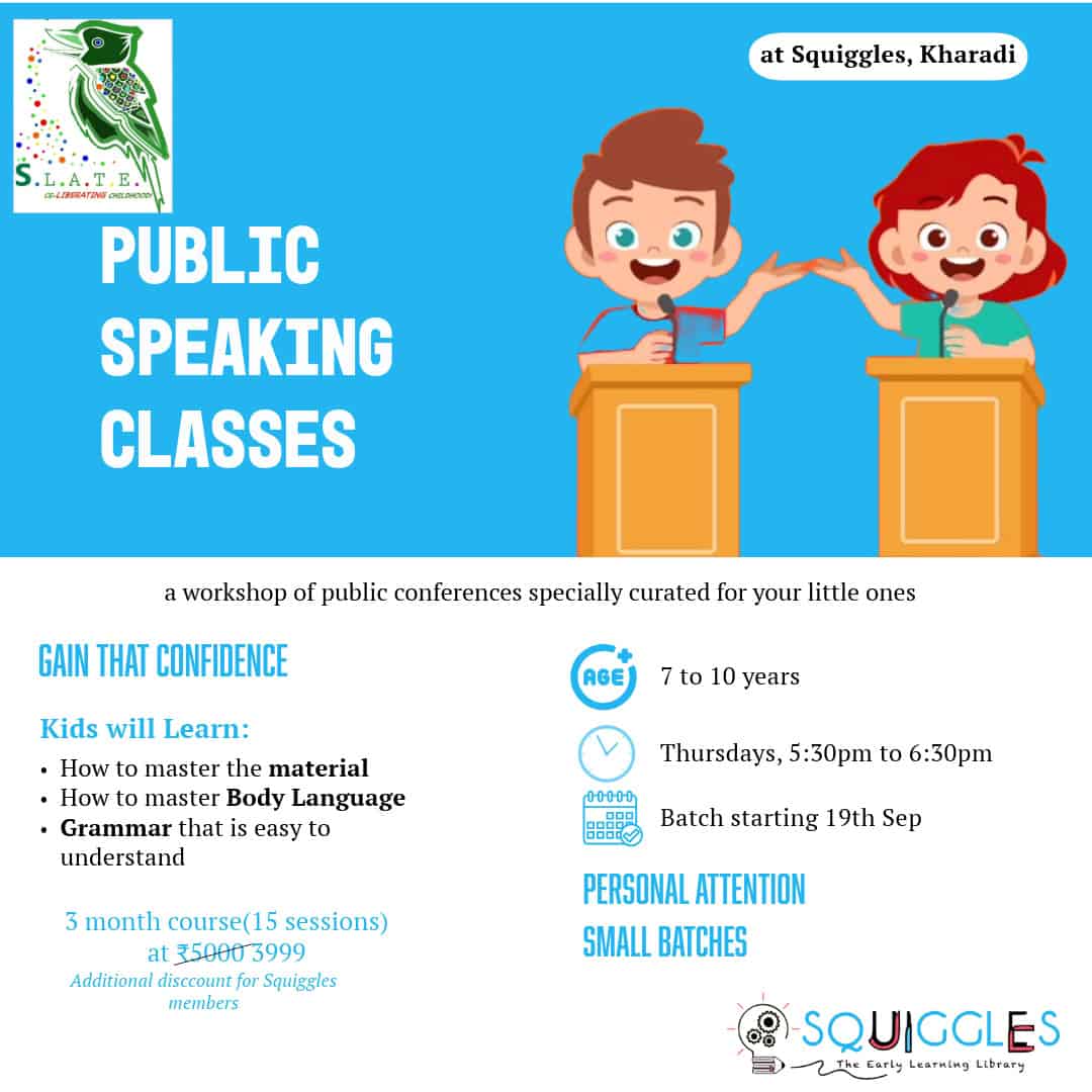 Public Speaking Classes – 7+ years (3 Months) – Squiggles